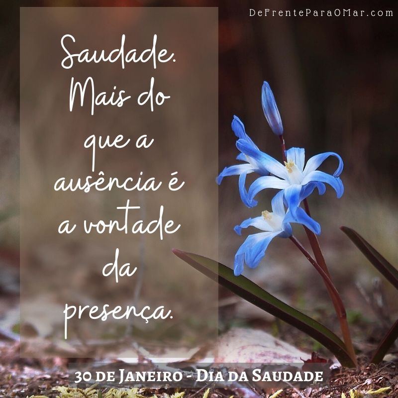 30 de Janeiro - Dia da Saudade ⋆ De Frente Para O Mar