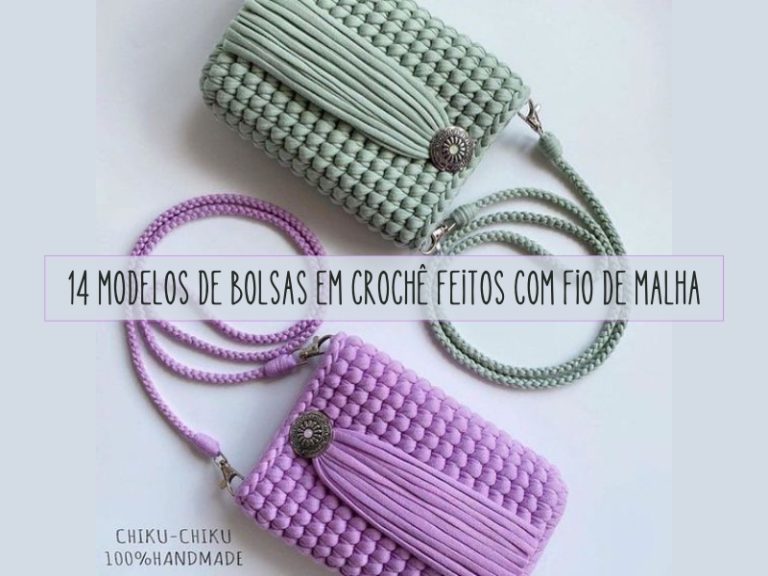 14 Modelos de bolsas em crochê feitos com fio de malha ⋆ De Frente Para O Mar